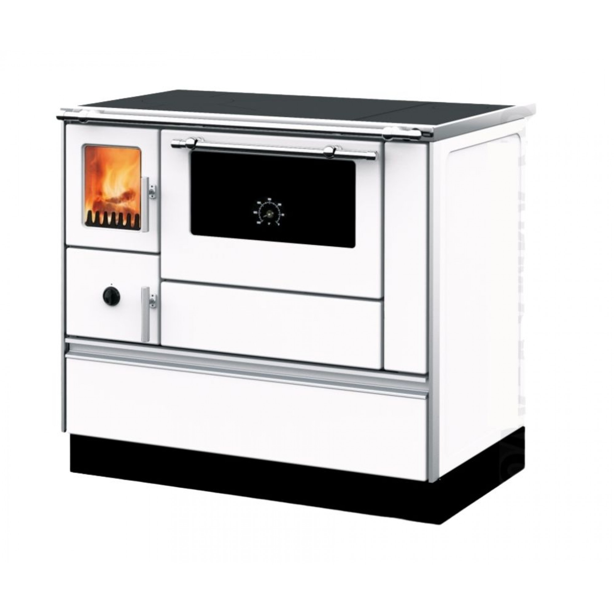 ᐉ Wood cooker stove Alfa Plam Dominant 90H White, 6.5kW – Top Prices | BalkanEnergy.NET